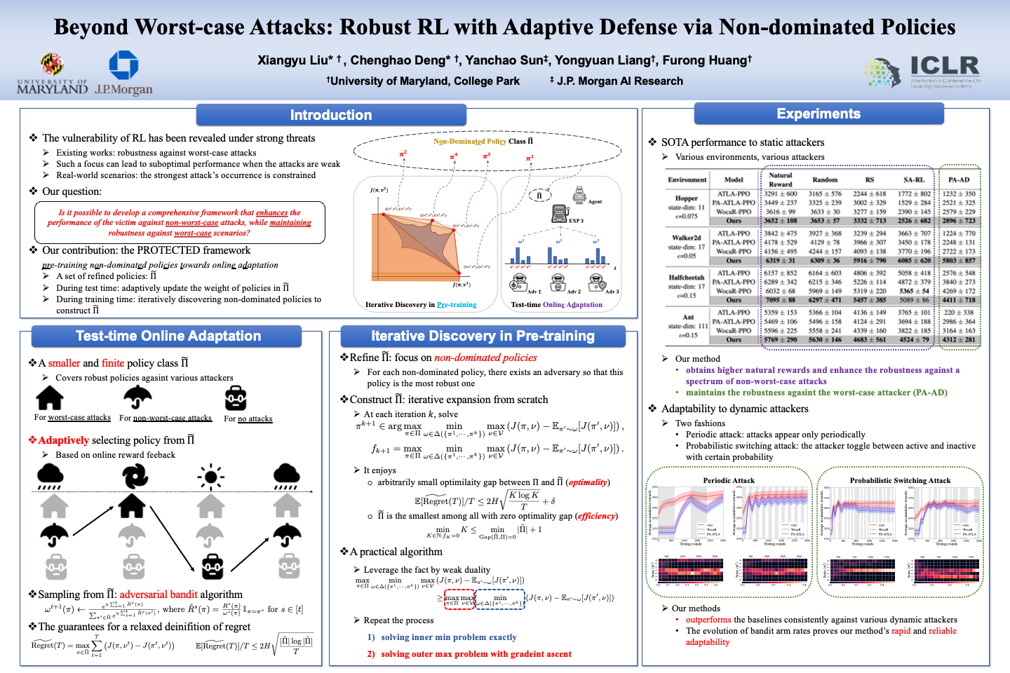 ICLR Poster Beyond Worst-case Attacks: Robust RL with Adaptive Defense via Non-dominated Policies